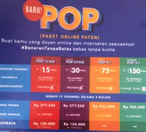 Ini Harga Paket Internet POP First Media - Nanyak.com