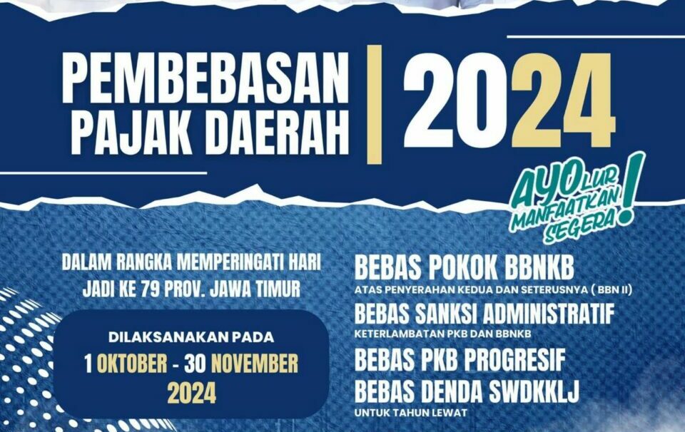 Catat Tanggalnya, Ini Pembebasan Pajak Daerah 2024 Khusus Warga Jatim - Nanyak.com